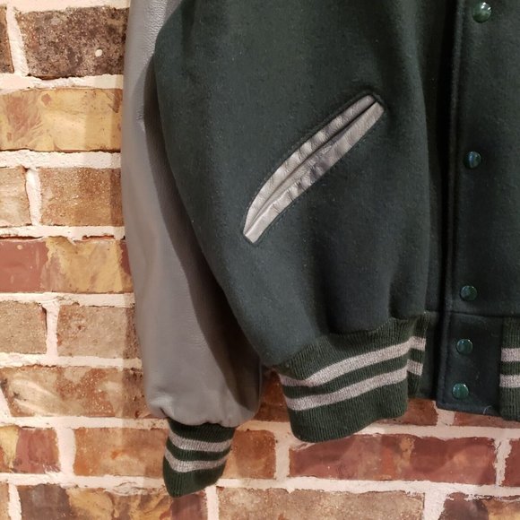 DeLong | Jackets & Coats | Vintage Delong Leather Wool Letterman Varsity Jacket Men Sz Xl Made ...